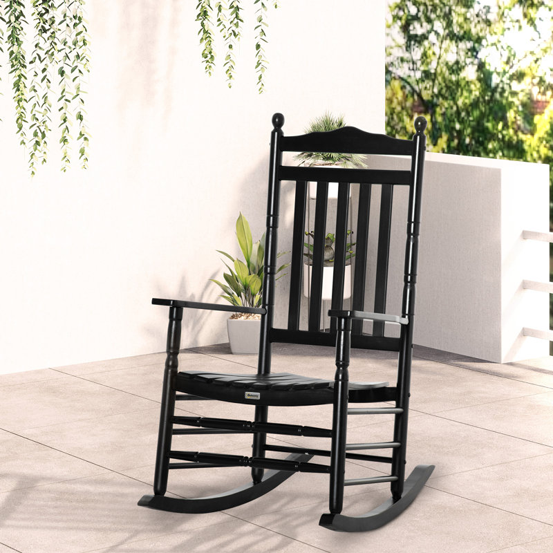 High back wooden rocking chair store